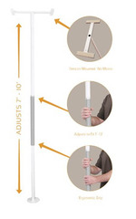 Stander Security Pole - Bathroom Transfer Pole - White - Stander 1150-W ...