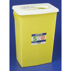 SharpSafety Chemical Waste Receptacle Chemosafety™ 18 Gallon Yellow ...