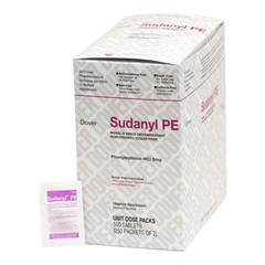 Sudanyl PE Sinus Relief Sudanyl PE 5 mg Strength Tablet 2 per Pack, 250 ...