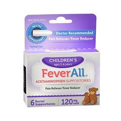FeverAll Children's Acetaminophen Suppository 120 mg CT - Betty Mills