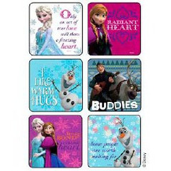 Disney® 75 per Pack Frozen Snowflakes n Slogans Sticker 2-1/2 Inch, 90 ...