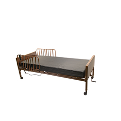Altara Semi-Electric Bed Package, Spring Deck with Half Rails with Protekt 100 Foam Mattress ...