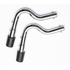 Protekt Universal Wheelchair Anti-Tipper Chrome without Wheels, Pair - Proactive Medical PP ...