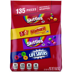 MARS Skittles, Starburst & Life Savers Fun Size Fruity Candy Assortment ...